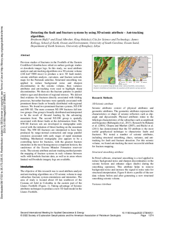 Pdf Detecting The Fault And Fracture Systems By Using 3d Seismic