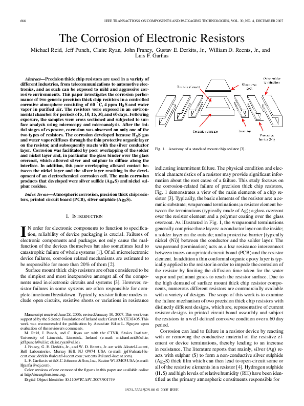 (PDF) The Corrosion of Electronic Resistors