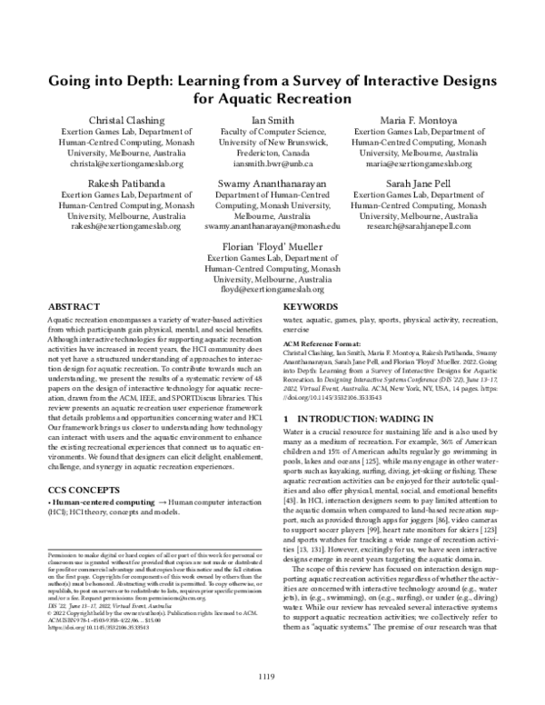 (PDF) Going into Depth: Learning from a Survey of Interactive Designs ... (PDF) Going into Depth: Learning from a Survey of Interactive Designs ...