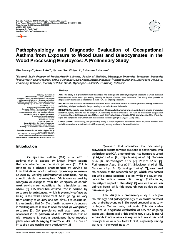 (PDF) Pathophysiology and Diagnostic Evaluation of Occupational Asthma ...