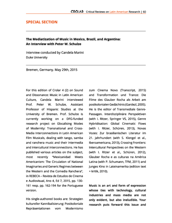 (PDF) The Mediatization of Music in Mexico, Brazil, and Argentina: An ...