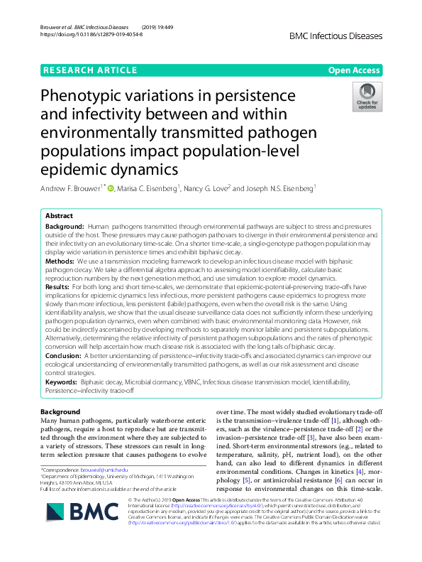 (PDF) Phenotypic variations in persistence and infectivity between and ...