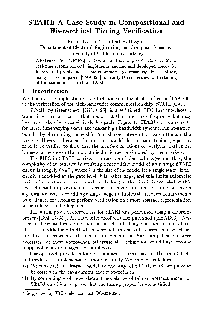 (PDF) STARI: A case study in compositional and hierarchical timing ... (PDF) STARI: A case study in compositional and hierarchical timing ...