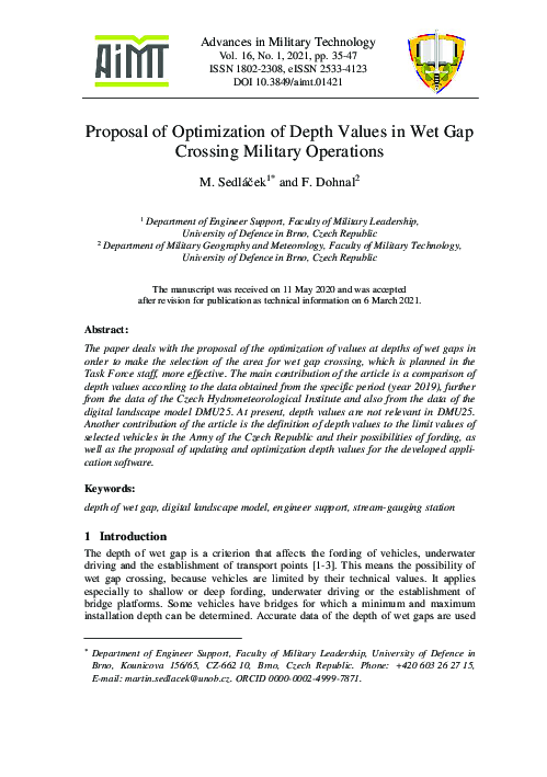 (PDF) Proposal of Optimization of Depth Values in Wet Gap Crossing ...