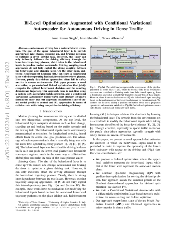 (PDF) Bi-Level Optimization Augmented with Conditional Variational Autoencoder for Autonomous ...