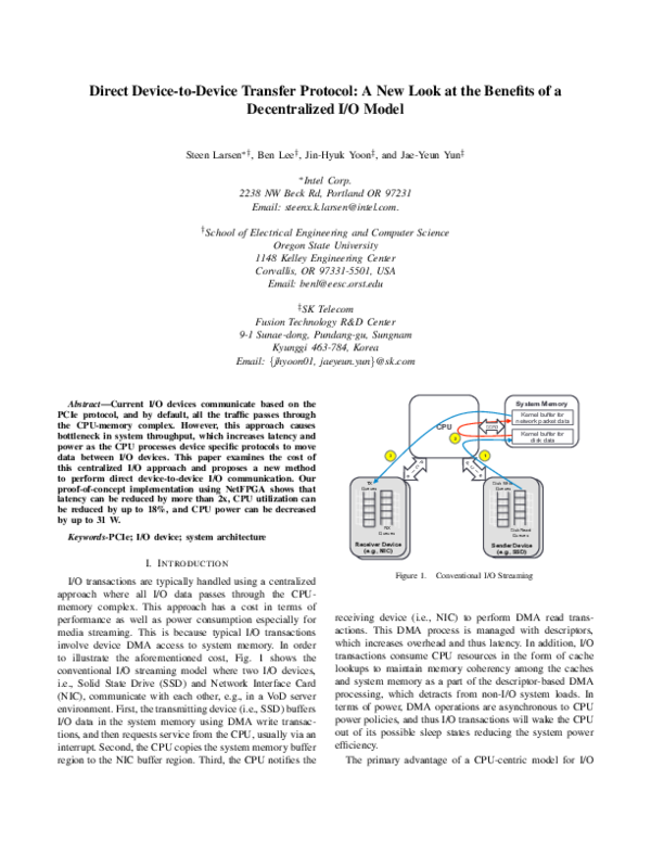 (PDF) Direct device-to-device transfer protocol: A new look at the ...