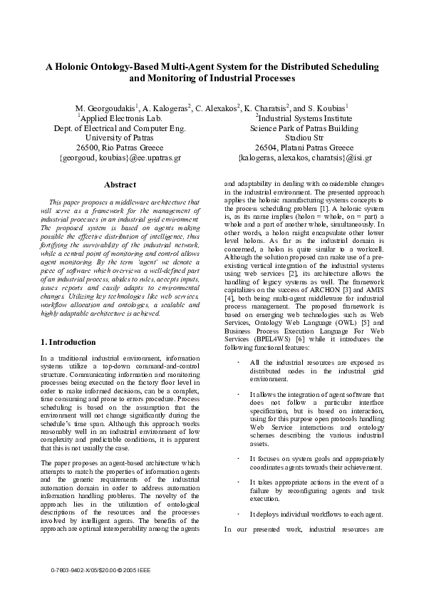 (PDF) A Holonic Ontology-Based Multi-Agent System for the Distributed Scheduling and Monitoring ...