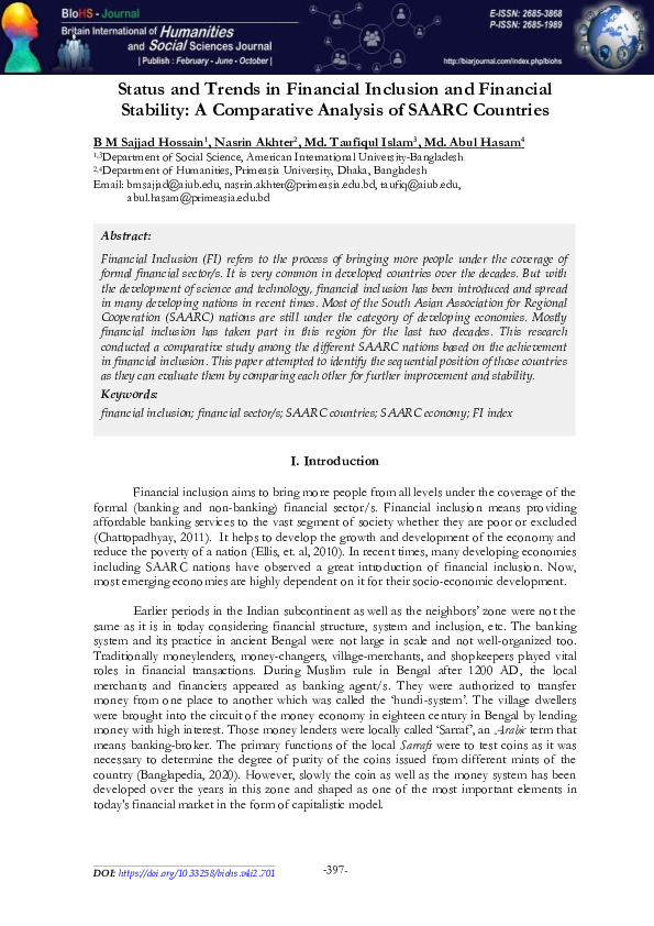 (PDF) Status and Trends in Financial Inclusion and Financial Stability ...