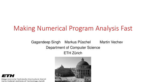Pdf Making Numerical Program Analysis Fast