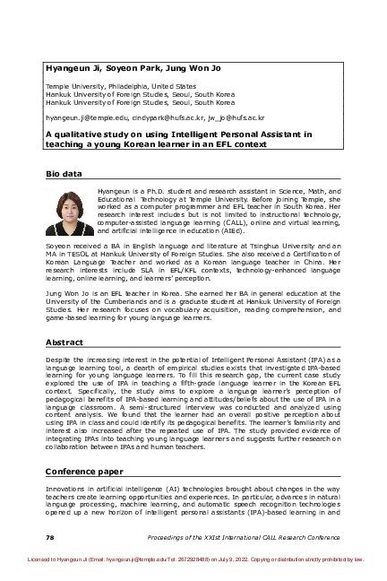 (PDF) A qualitative study on using Intelligent Personal Assistant in ...
