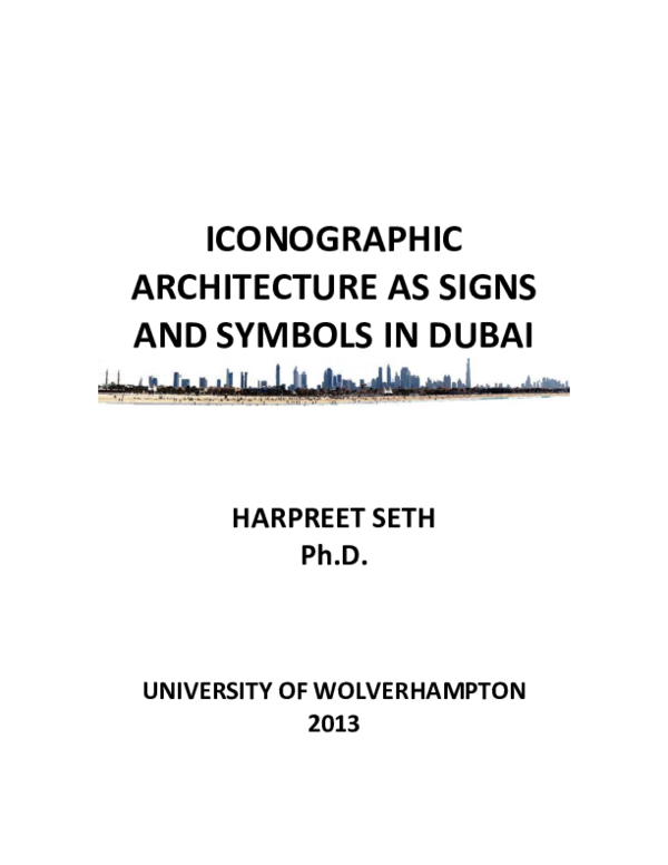 (PDF) Iconographic Architecture as Signs and Symbols in Dubai