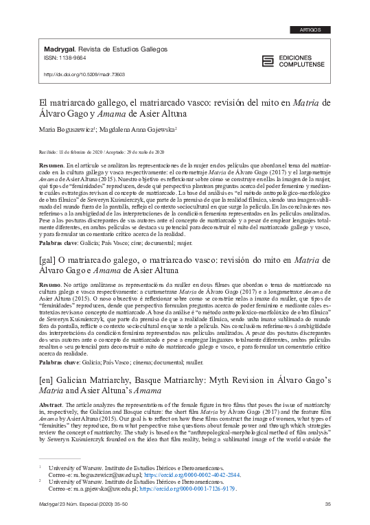 (PDF) El matriarcado gallego, el matriarcado vasco: revisión del mito ...