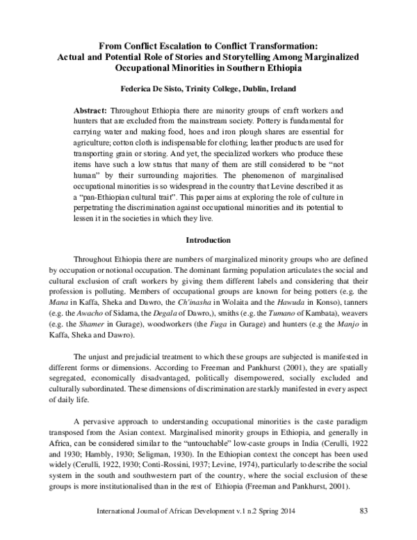 (PDF) From Conflict Escalation to Conflict Transformation: Actual and ...