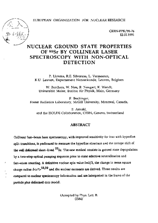 (PDF) Nuclear ground state properties of 99Sr by collinear laser ...