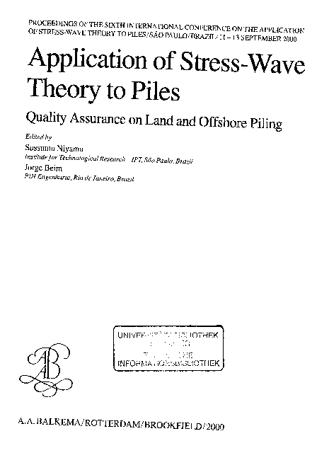 (PDF) Application of Stress-Wave Theory to Piles: Quality Assurance on ...