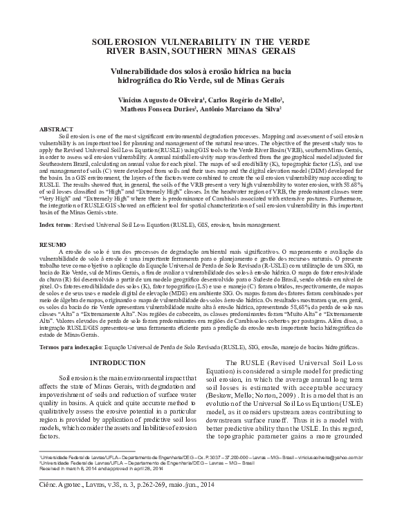 (PDF) Soil erosion vulnerability in the verde river basin, southern ...