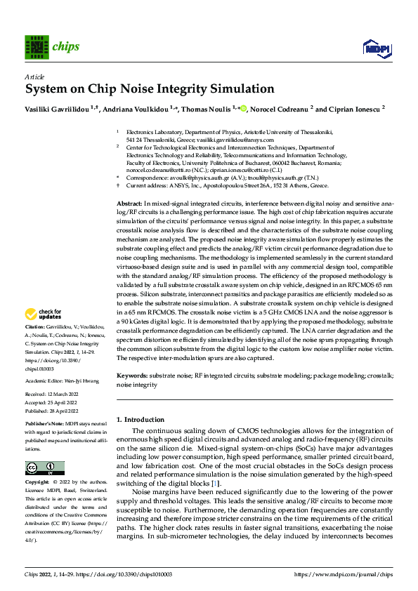 (PDF) System on Chip Noise Integrity Simulation