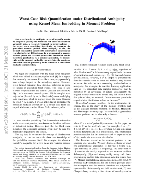 (PDF) Worst-Case Risk Quantification under Distributional Ambiguity using Kernel Mean Embedding ...