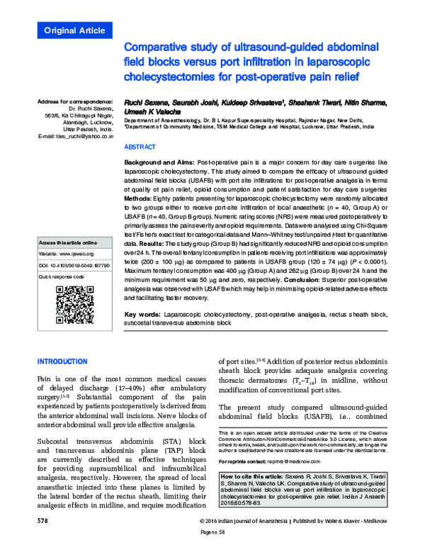 (PDF) Comparative study of ultrasound-guided abdominal field blocks ...