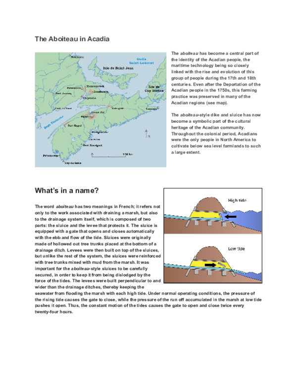 (PDF) The Aboiteau in Acadia