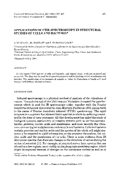 (PDF) Applications of FTIR spectroscopy in structural studies of cells ...