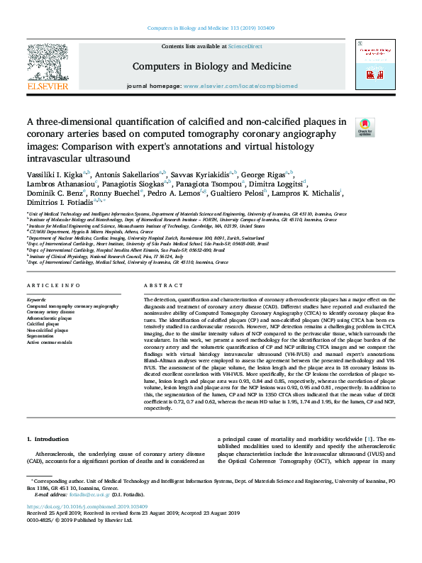 (PDF) A three-dimensional quantification of calcified and non-calcified plaques in coronary ...