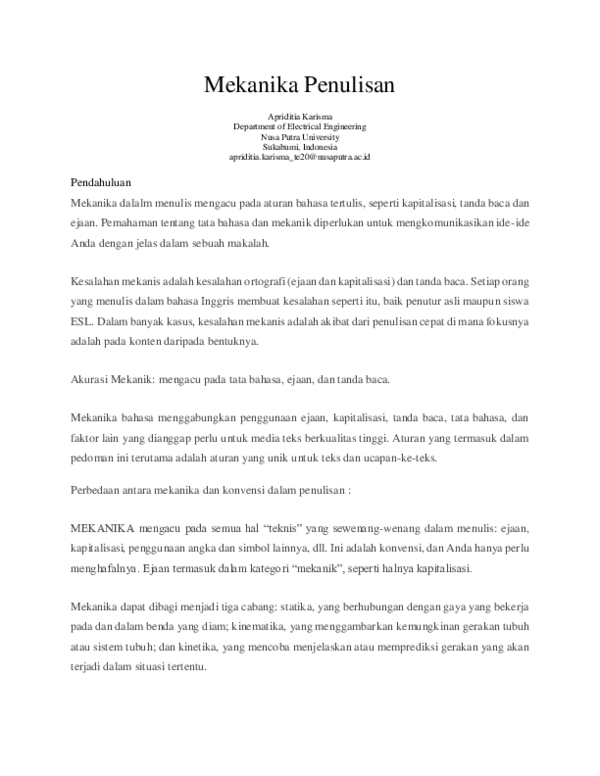 (PDF) Mekanika Penulisan