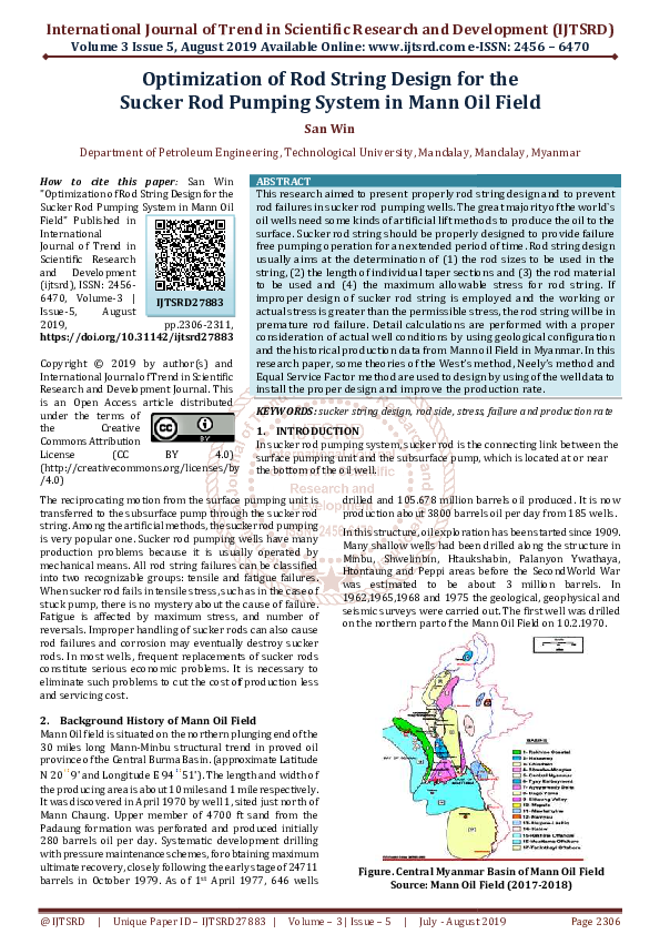 (PDF) Optimization of Rod String Design for the Sucker Rod Pumping ...