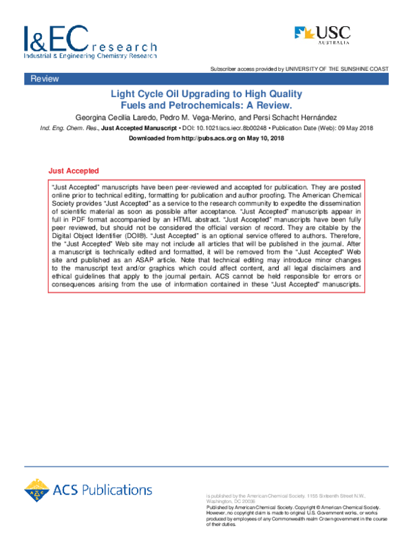 (PDF) Light Cycle Oil Upgrading to High Quality Fuels and ...