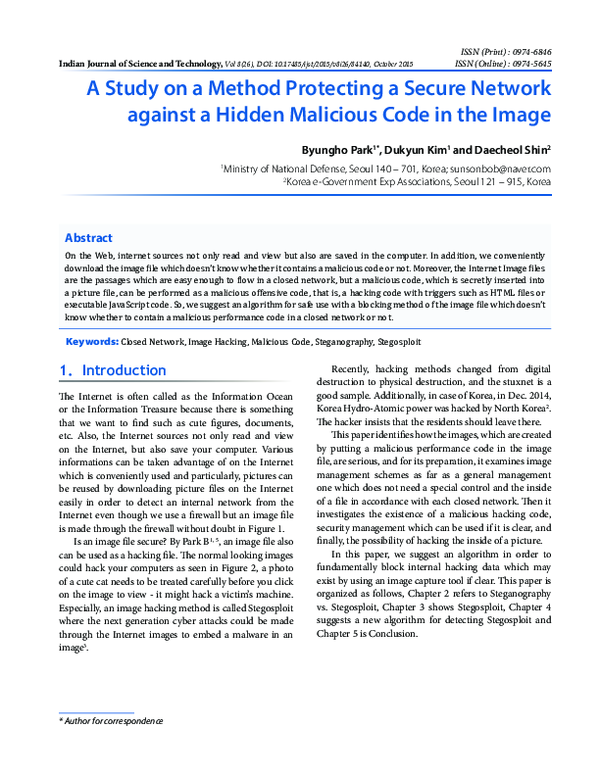 (PDF) A Study on a Method Protecting a Secure Network against a Hidden ...