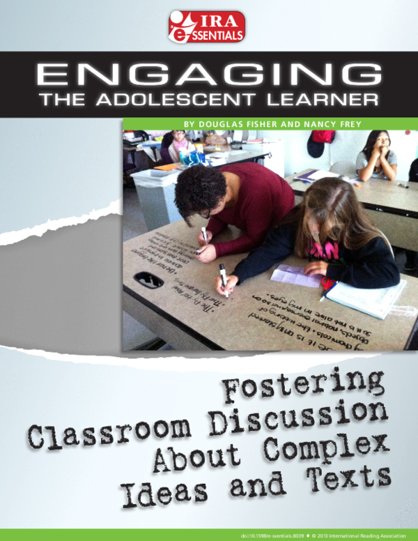 (PDF) Fostering Classroom Discussion About Complex Ideas and Texts