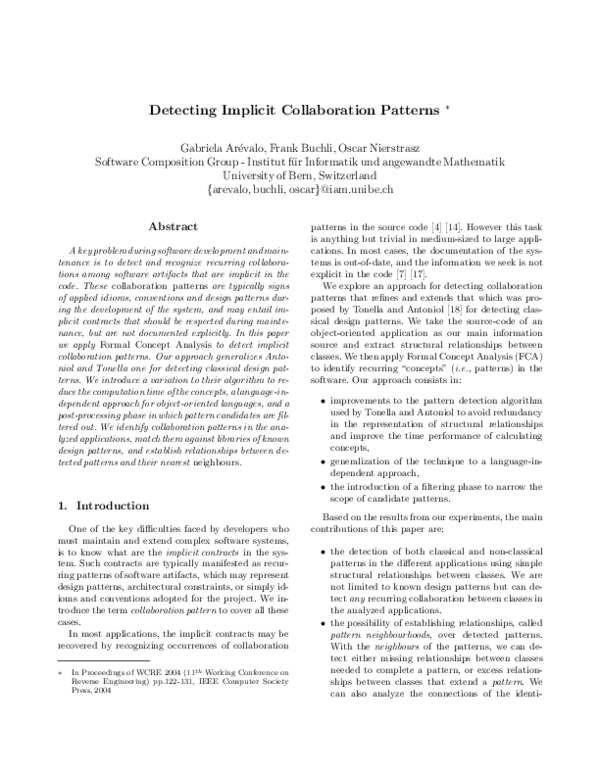(PDF) Detecting implicit collaboration patterns