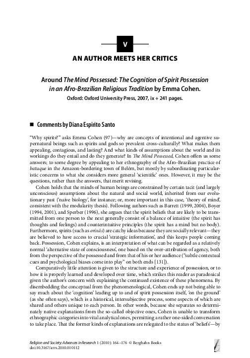 (PDF) The mind possessed: the cognition of spirit possession in an Afro ...