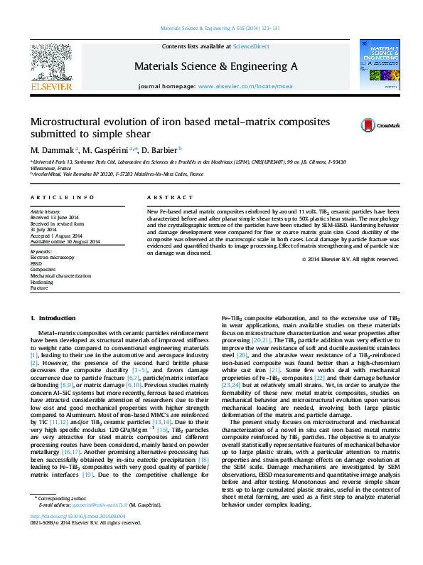 (PDF) Microstructural evolution of iron based metal–matrix composites ...