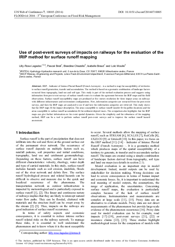 (PDF) Use of post-event surveys of impacts on railways for the ...