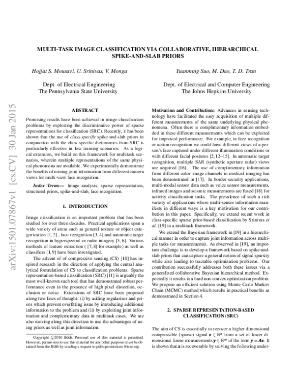 Pdf Multi Task Image Classification Via Collaborative Hierarchical