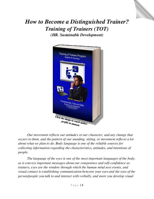 (PDF) Training of Trainers TOT