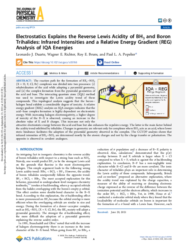 (PDF) Electrostatics Explains the Reverse Lewis Acidity of BH3 and ...