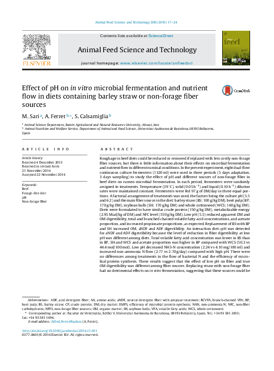 (PDF) Effects of defaunation on fermentation characteristics and biotin ...