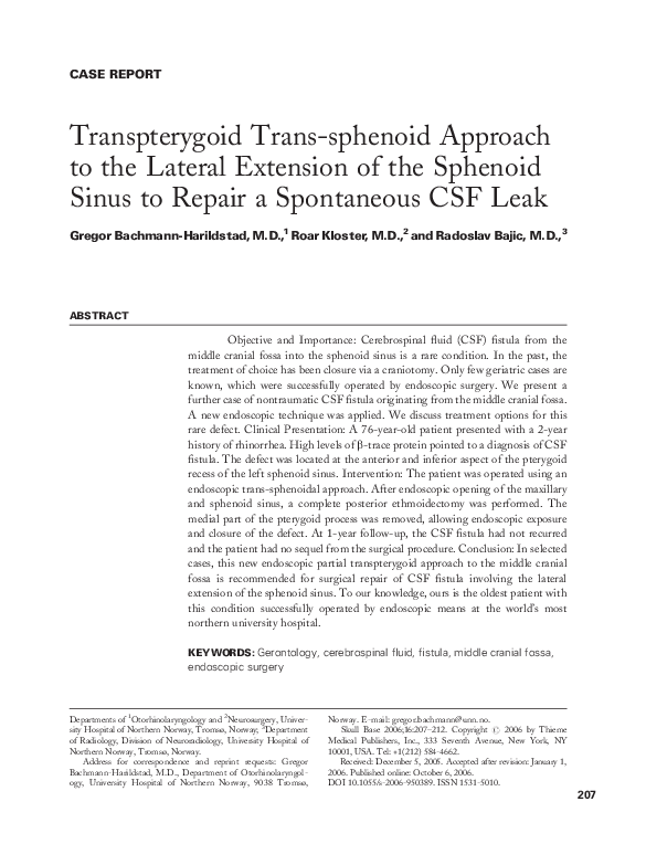 (PDF) Transpterygoid Trans-sphenoid Approach to the Lateral Extension ...