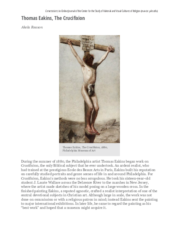 (PDF) Thomas Eakins, The Crucifixion