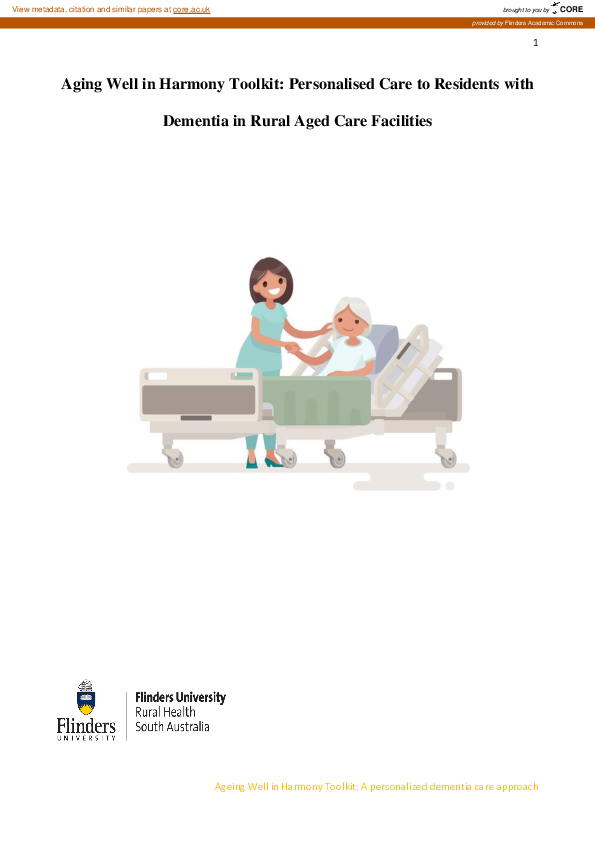 (PDF) Aging Well in Harmony Toolkit: Personalised care to residents ...