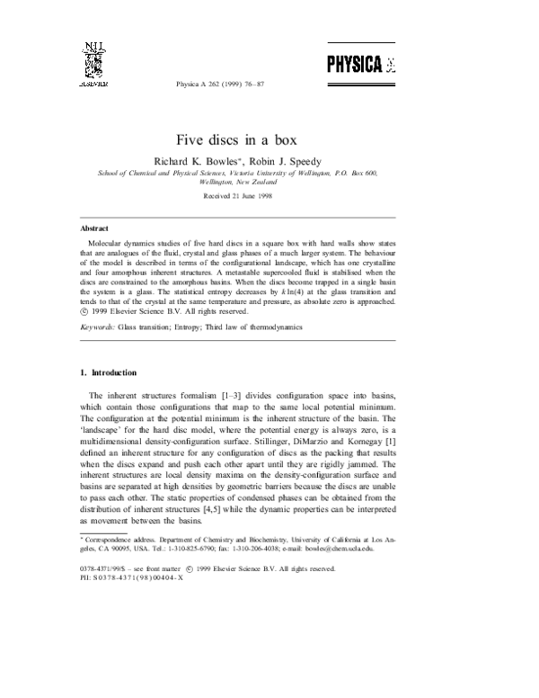 (PDF) Five discs in a box