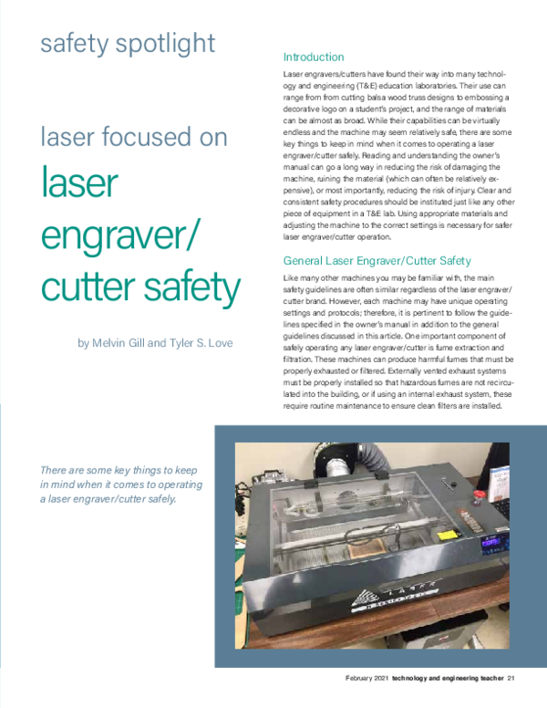 (PDF) Laser focused on laser engraver/cutter safety