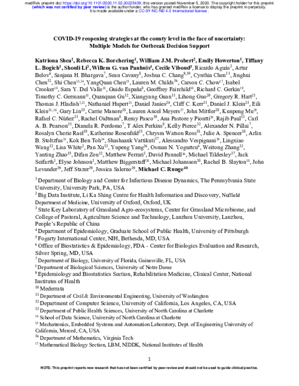 (PDF) Evaluating COVID-19 Reopening Strategies: A Multi-Model Approach