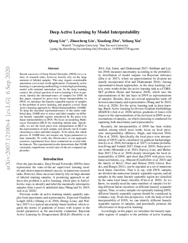 (PDF) Deep Active Learning by Model Interpretability (PDF) Deep Active Learning by Model Interpretability
