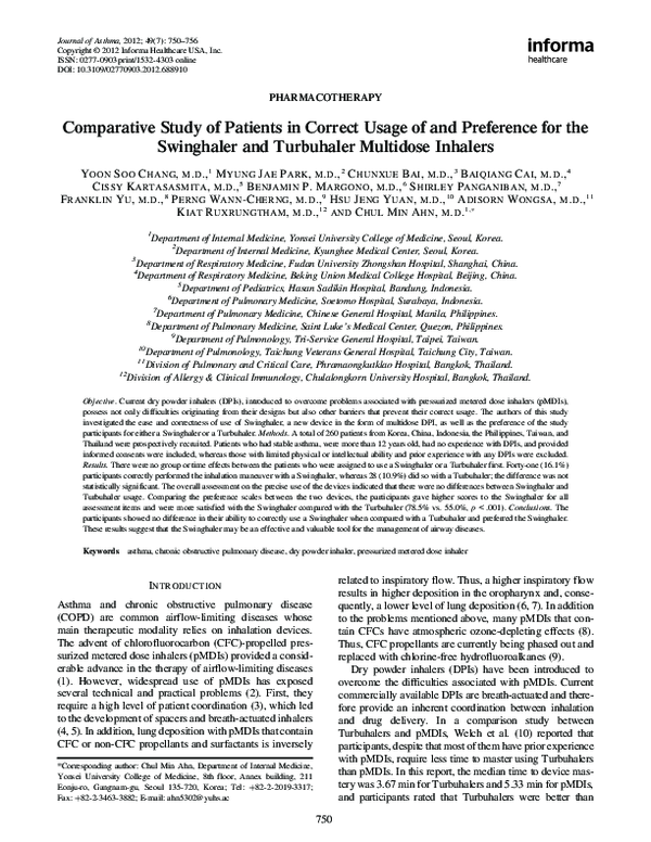 (PDF) Comparative Study of Patients in Correct Usage of and Preference ...