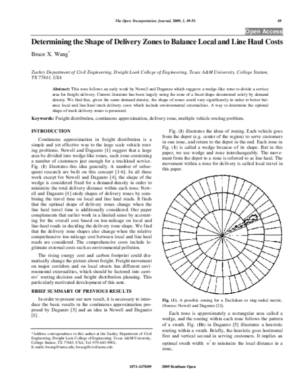 (PDF) Determining the Shape of Delivery Zones to Balance Local and Line ...