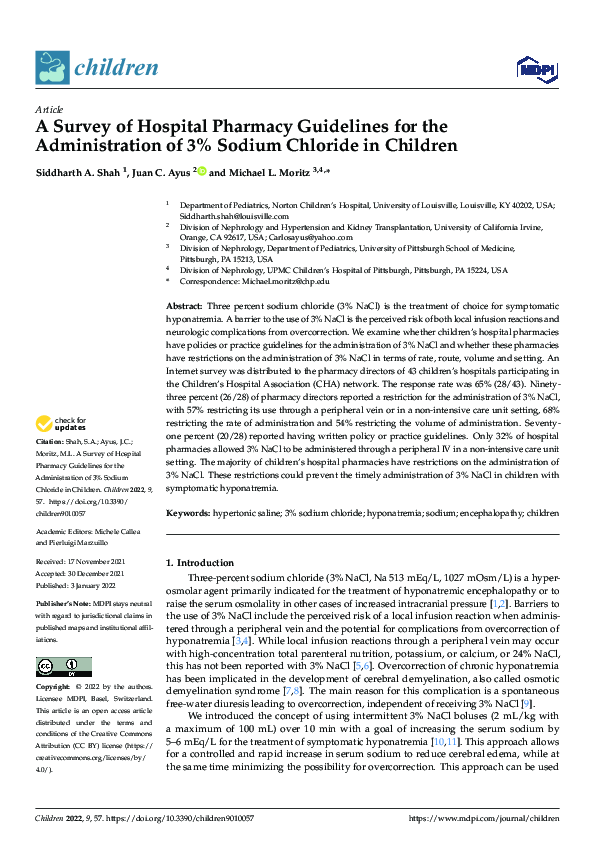 (PDF) A Survey of Hospital Pharmacy Guidelines for the Administration ...