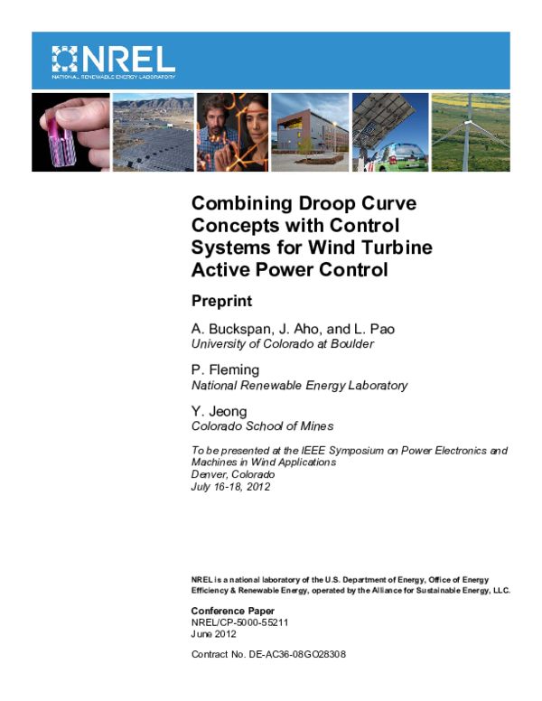 (PDF) Combining droop curve concepts with control systems for wind ...